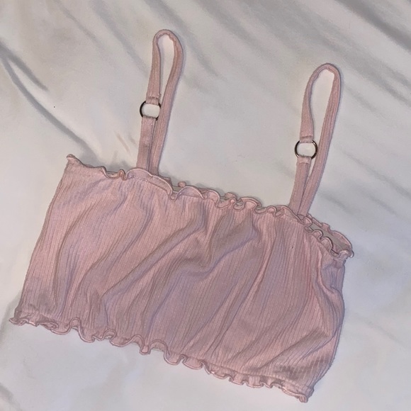 Emma & Sam | Tops | Lf Emma Sam Pink Ring Crop Top | Poshmark
